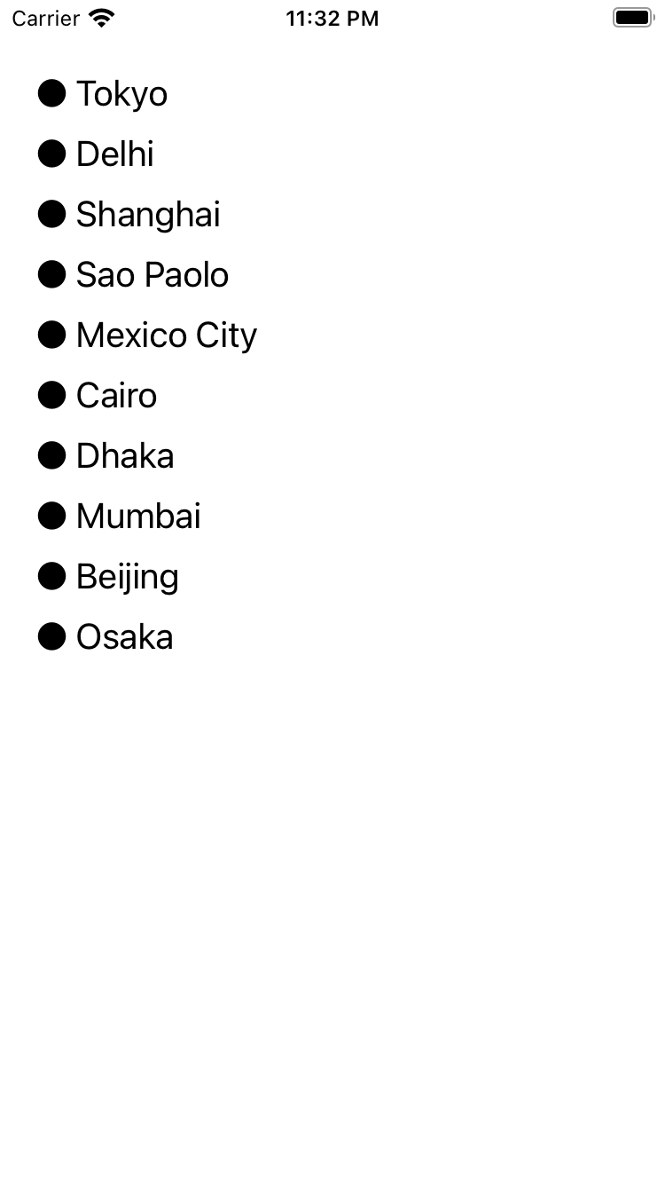 An easy way to create a bullet list in React Native